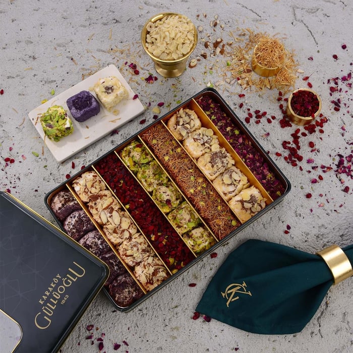 Assorted Filled Turkish Delight – Metal Box 1kg – Food Türkiye