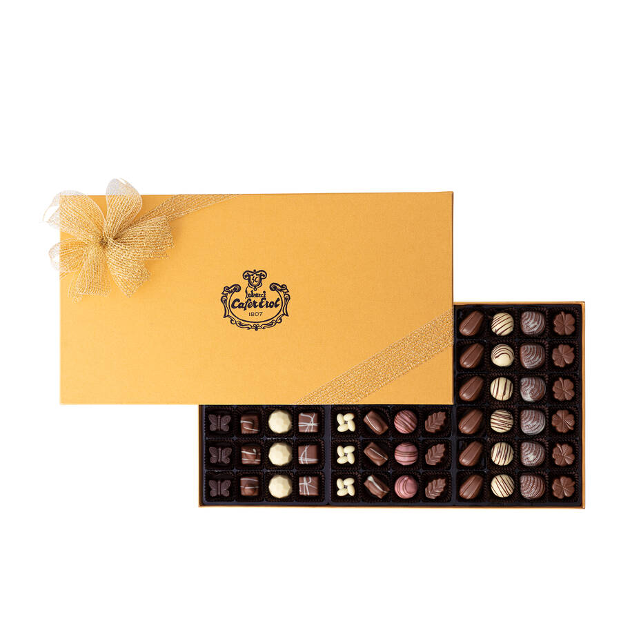 Premium Assorted Selection Gold Box of Chocolates 72 Pieces – Food Türkiye